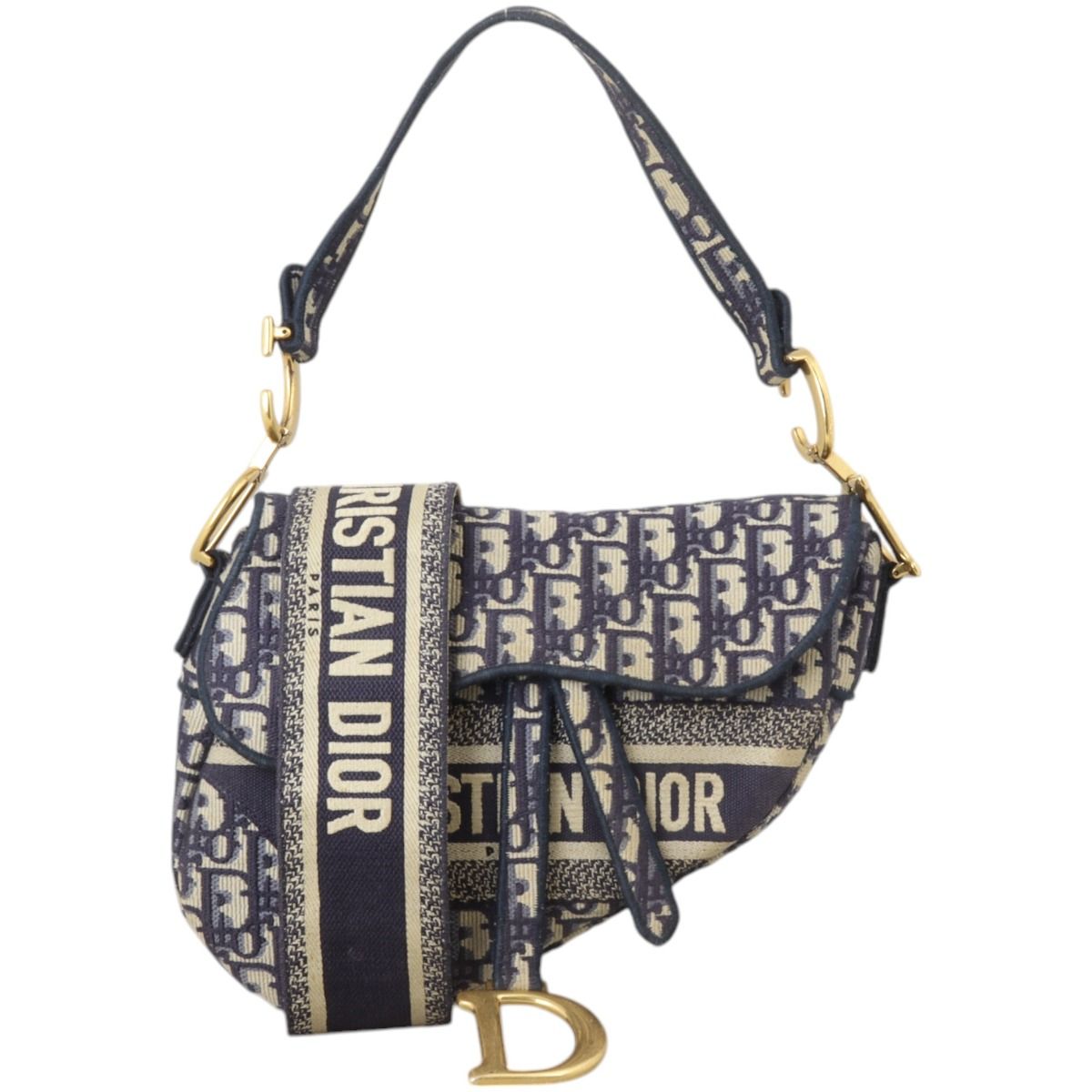Dior Saddle Bag with Embroidered Strap Oblique Dior Saddle Bag with Embroidered Strap Oblique